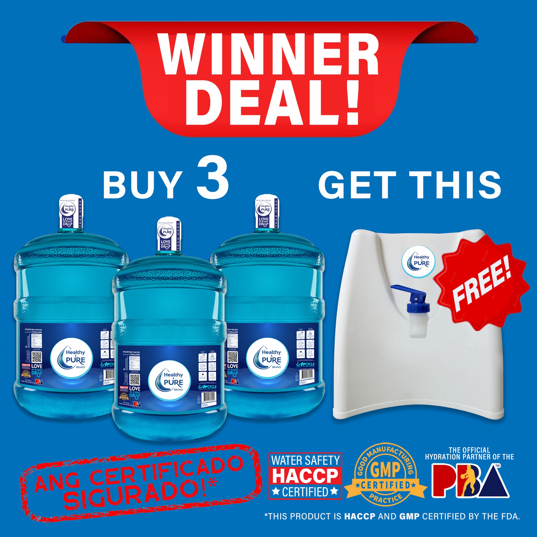 Healthy & Pure Brand 5 Gallons | Starter Pack